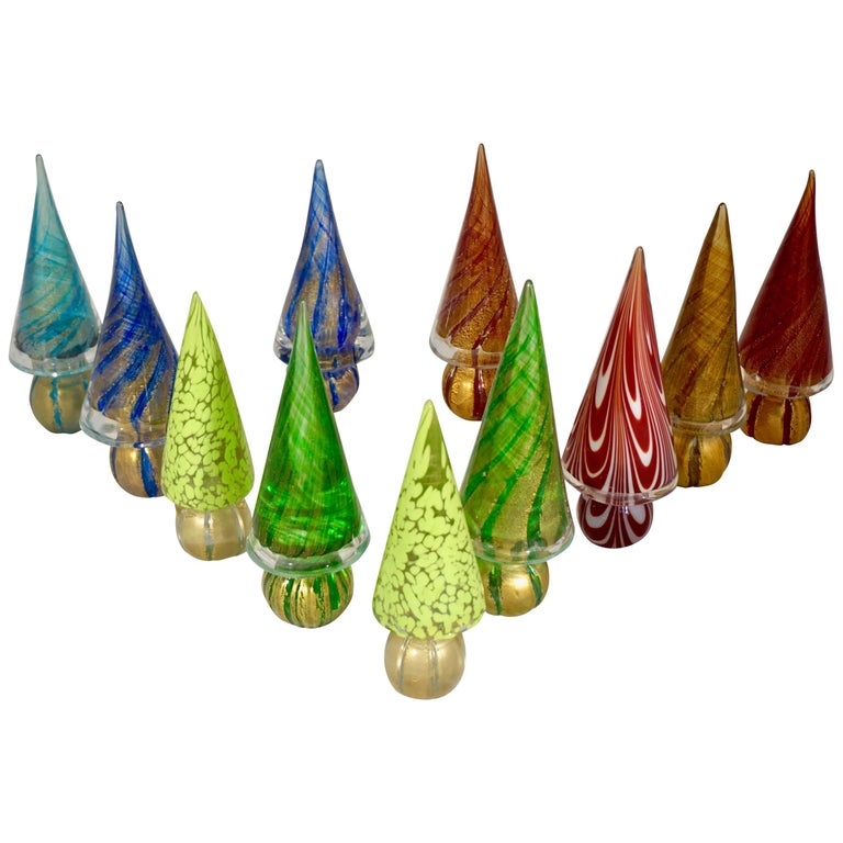 Formia 1980s Italian Vintage Colorful Murano Glass Christmas Tree ...