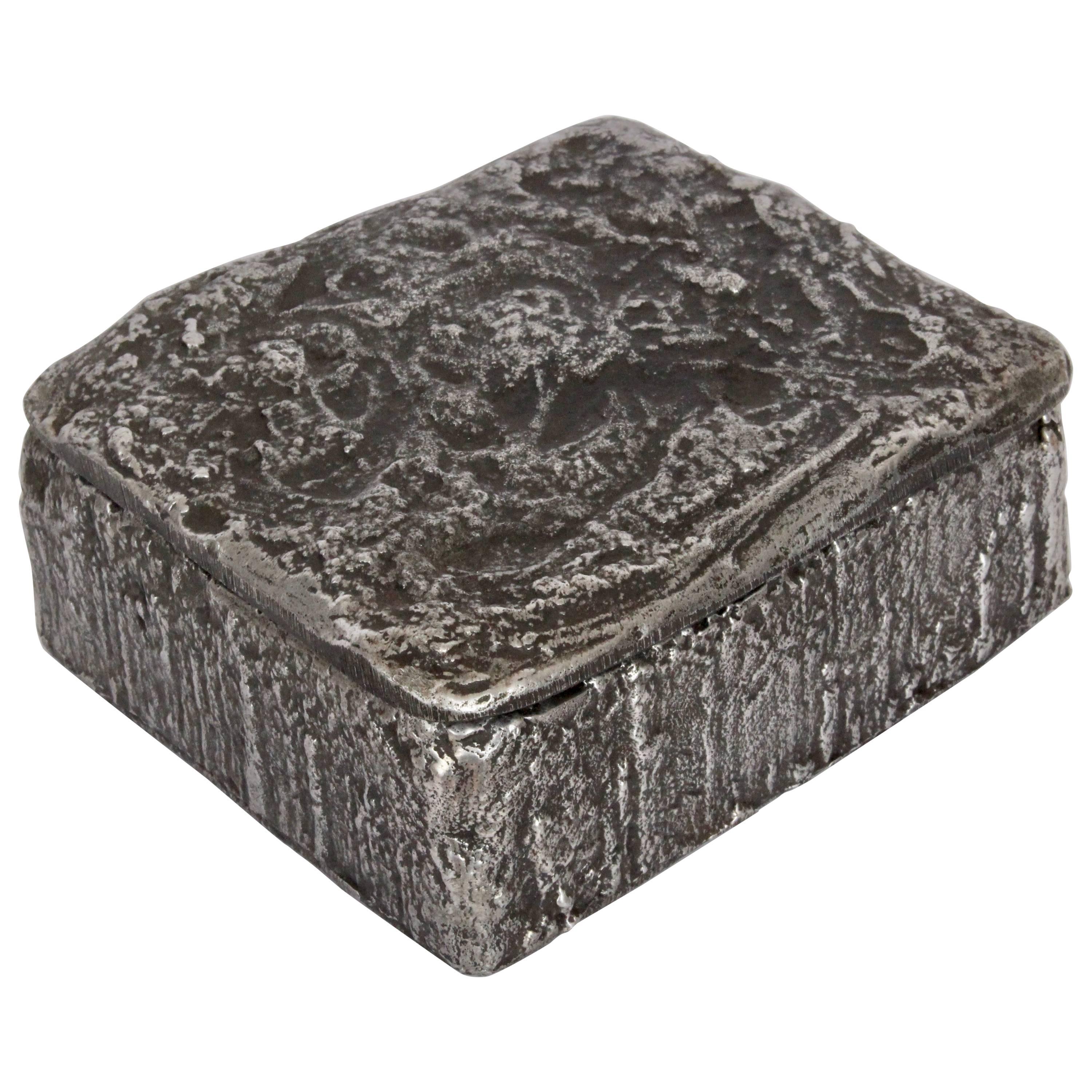 Paul Evans Cast Aluminum 202 Lidded Box, circa 1960 For Sale at 1stDibs