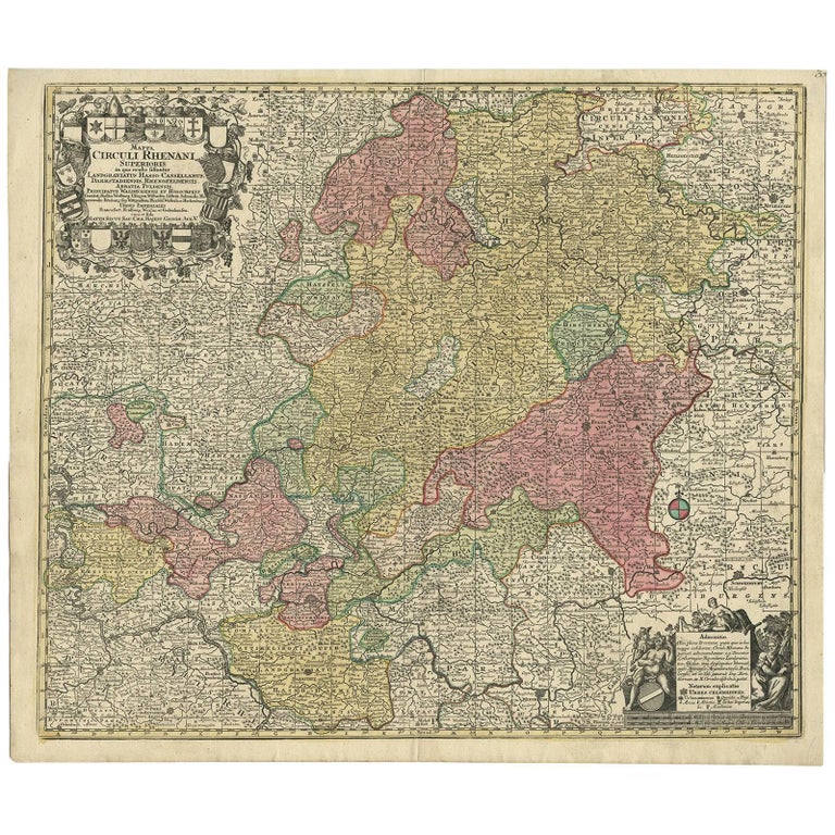 Antique Map of Eastern Germany by M. Seutter, circa 1730 For Sale at ...