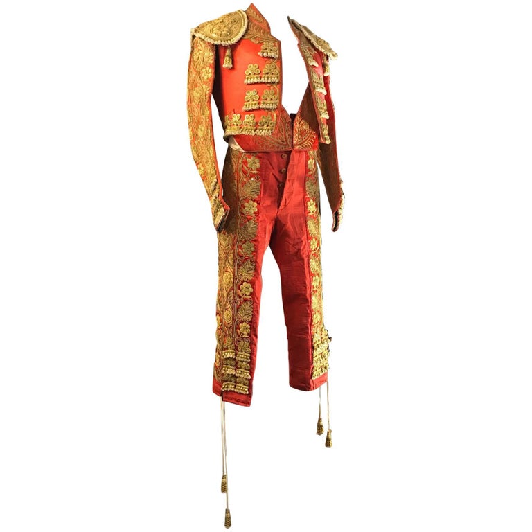 Fine Gold and Silk Complete Spanish Matador Bullfighting Costume, circa ...