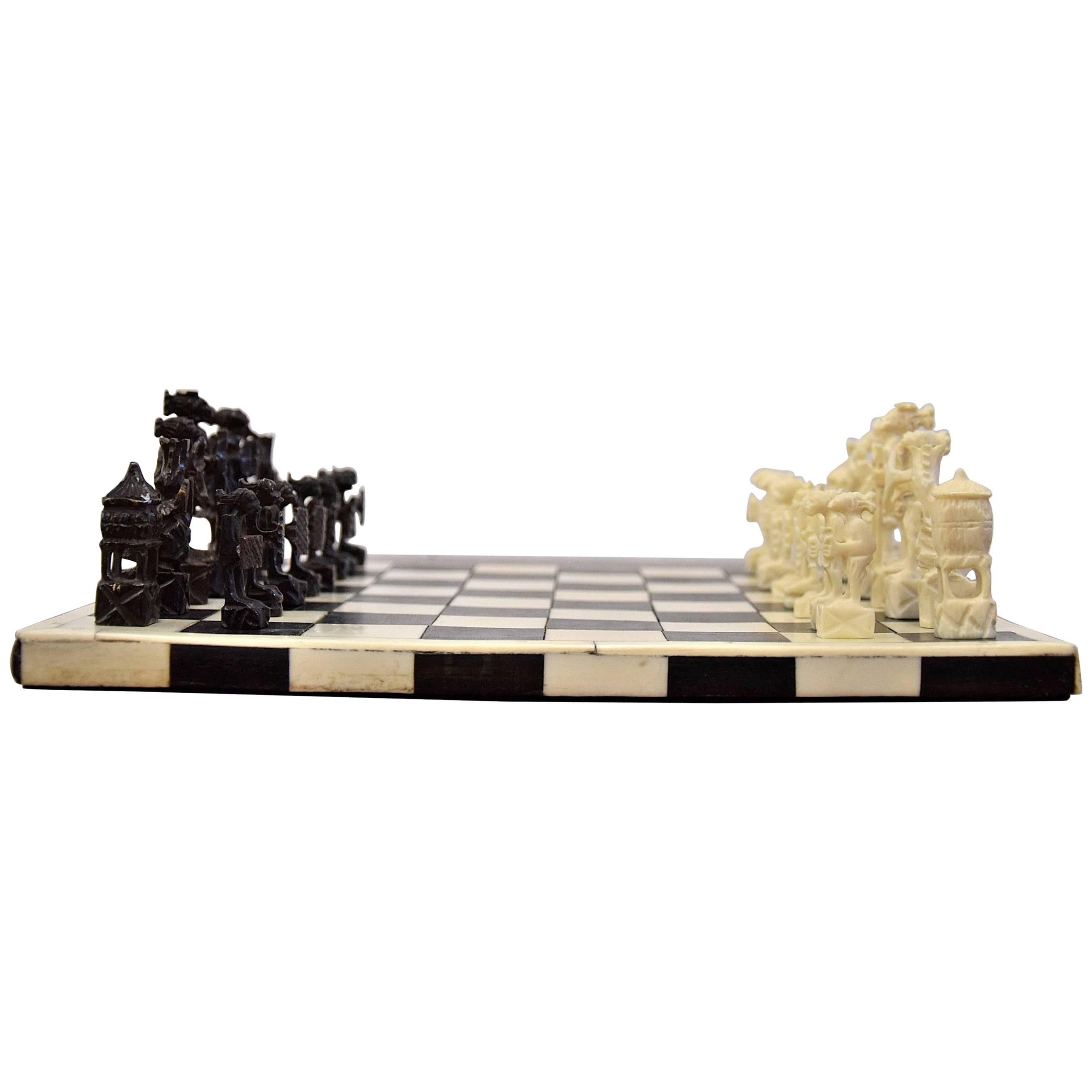1930 Belgian Congo Ivory Chess Set For Sale at 1stDibs | ivory chess ...