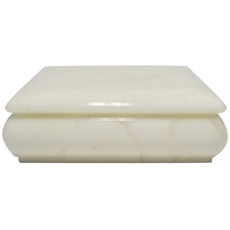 Italian White Alabaster Marble Box at 1stDibs | italian alabaster ...