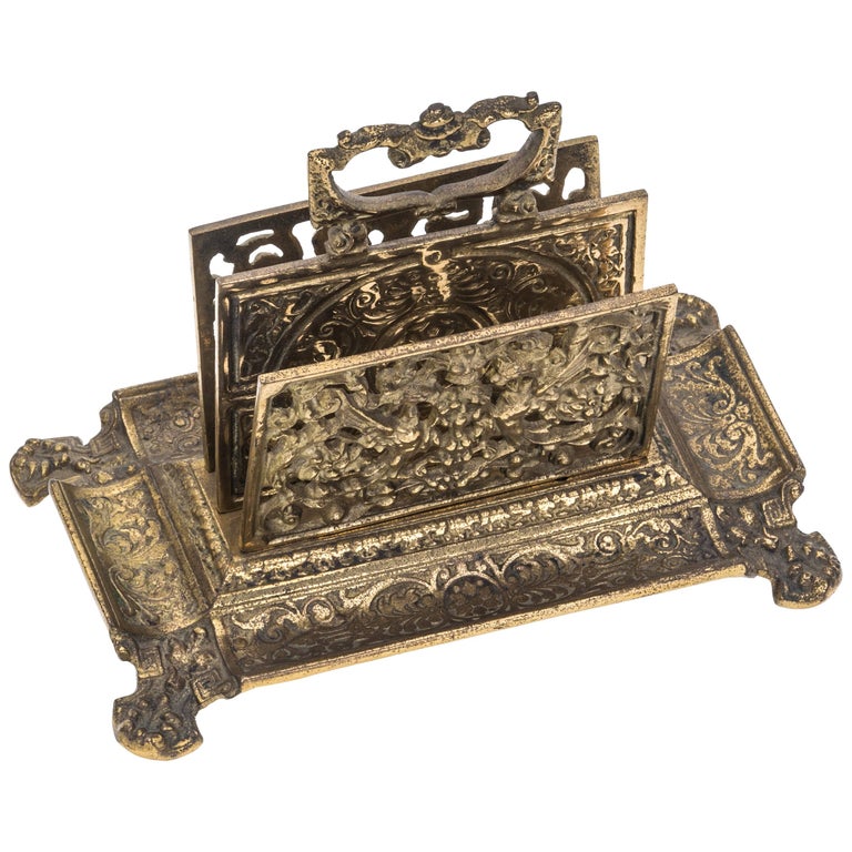 French Brass Letter Holder at 1stDibs