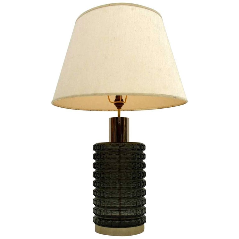 1960s Vintage Glass Table Lamp at 1stDibs