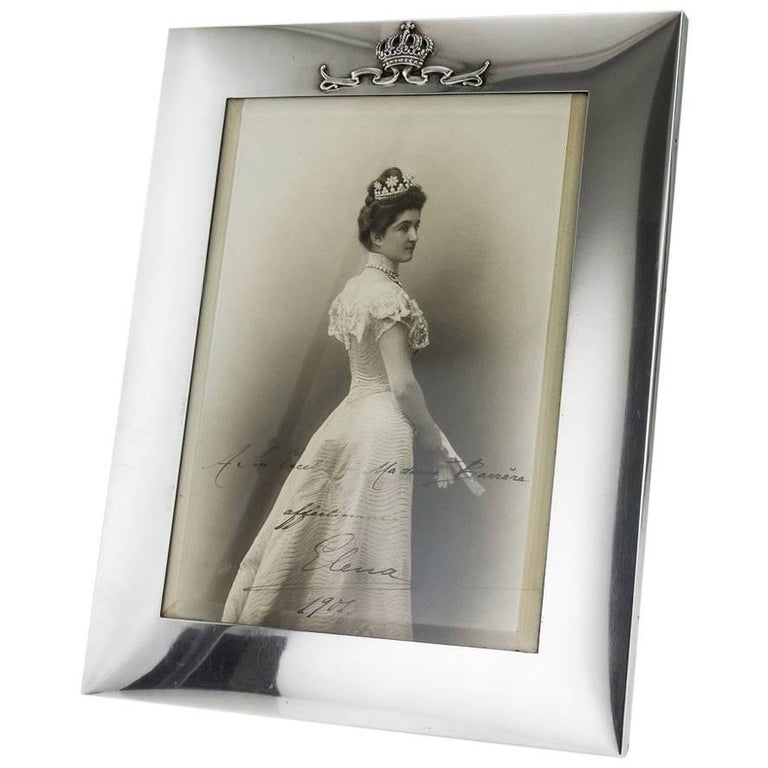 Antique 20th Century Italian Royal Solid Silver Photo Frame, Musy circa ...