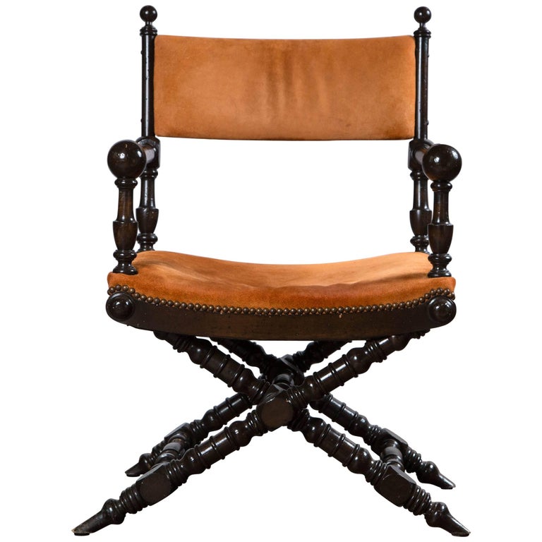 Orange Suede Director's Chair at 1stDibs | orange directors chair ...