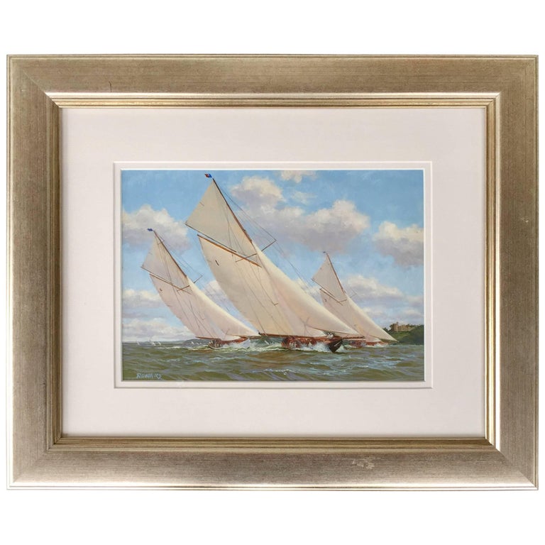"Racing off Norris Castle" Nautical Painting by Stephen J. Renard at ...