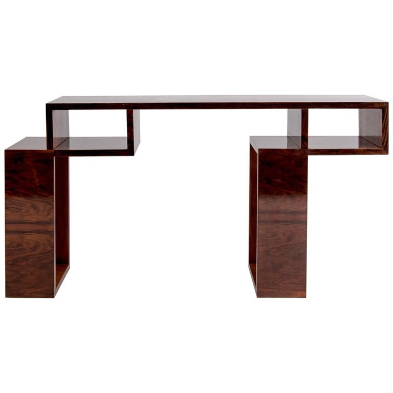 French Art Deco "Cubist" Console Table, circa 1930s For Sale at 1stDibs