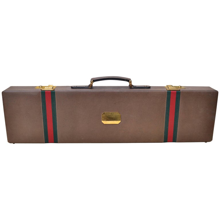 Original Gucci Shotgun Case in Leather and Brass at 1stDibs
