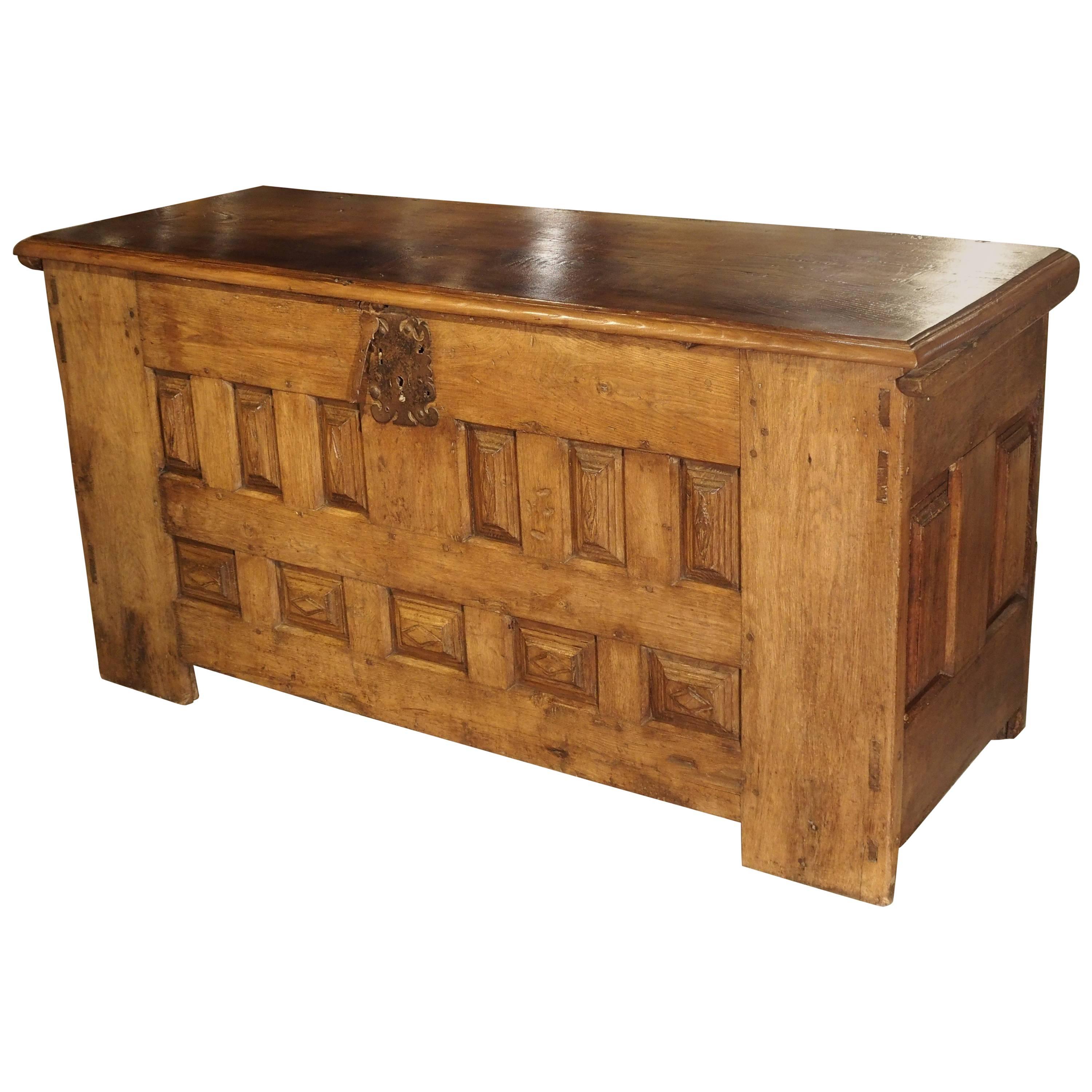 Large 17th Century Oak Chest from Spain or Southwest France at 1stDibs ...