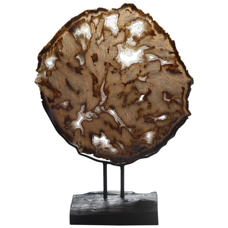 Large Agate Slice For Sale at 1stDibs | large agate slice on stand ...