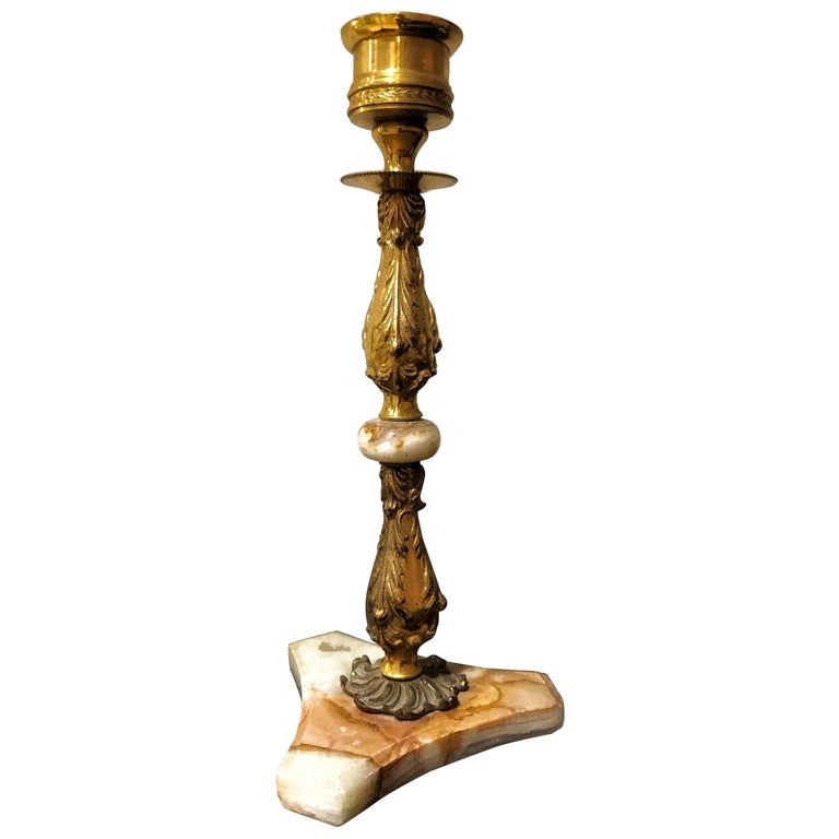 Marble Italian Candlestick at 1stDibs