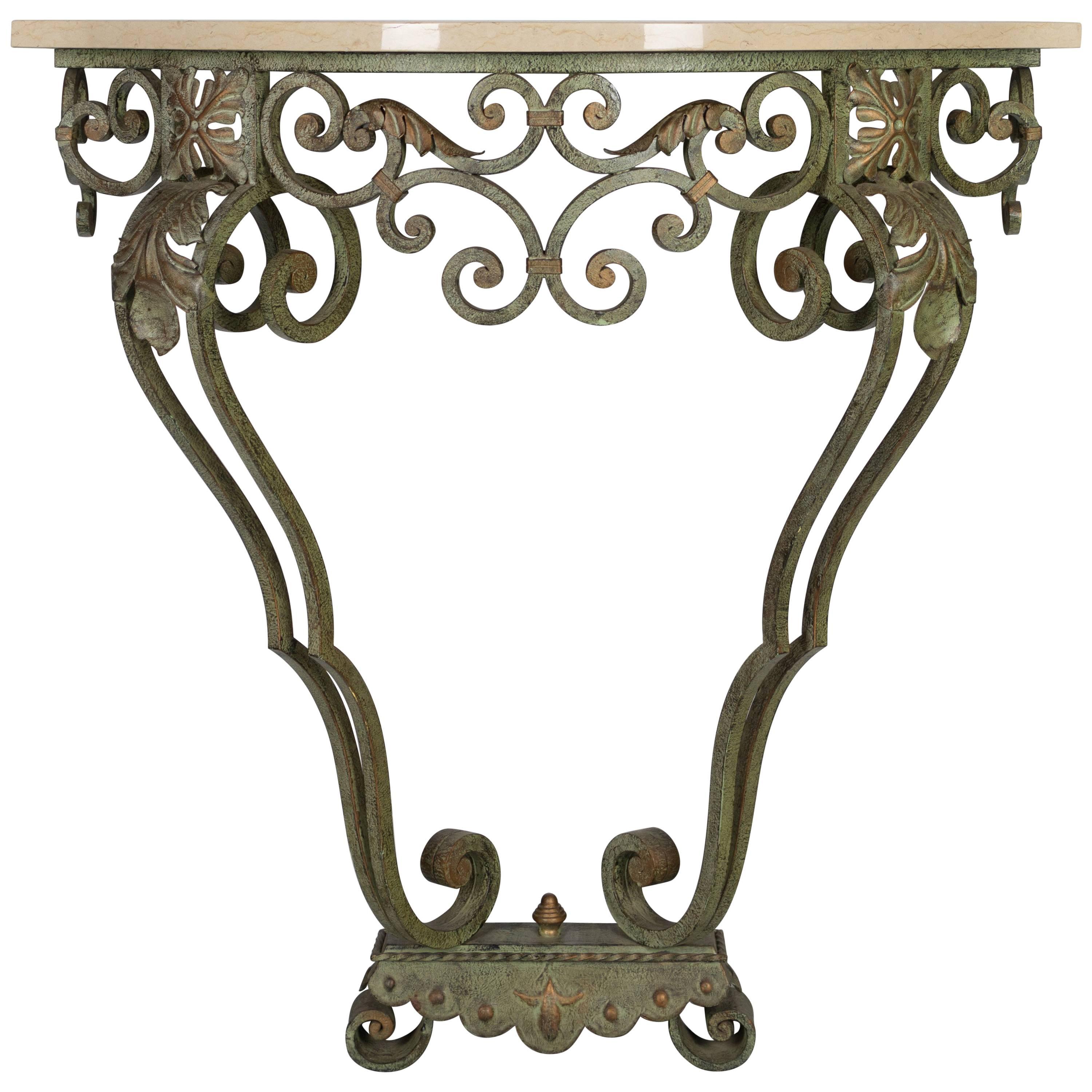 French Painted Louis XV Style Console at 1stDibs