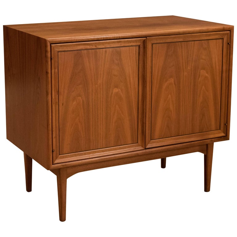 Midcentury Drexel Declaration Walnut Record Cabinet at 1stDibs
