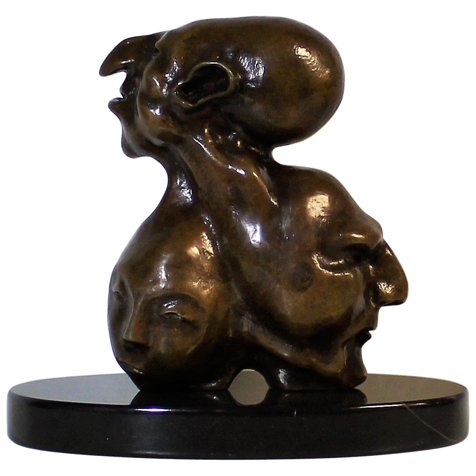 Half Face, Italian Bronze Sculpture at 1stDibs