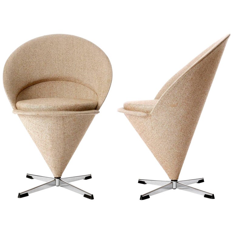 Pair of Verner Panton Cone Chairs, Denmark, 1958 For Sale at 1stDibs