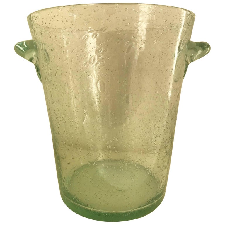 1970s, French Biot Signed Glass Bubble Vase at 1stDibs