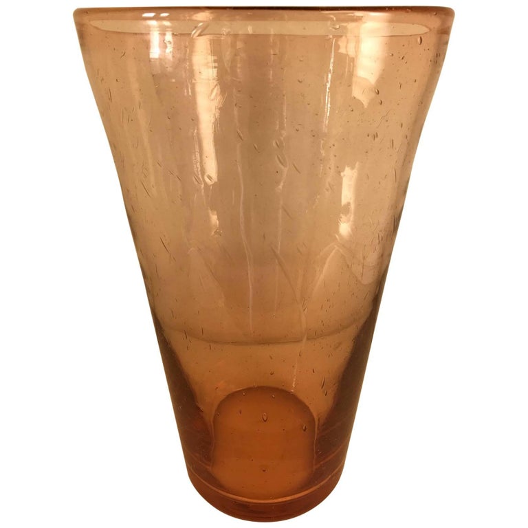 1960s French Large Pink Bubble Biot Style Vase at 1stDibs | biot vase ...