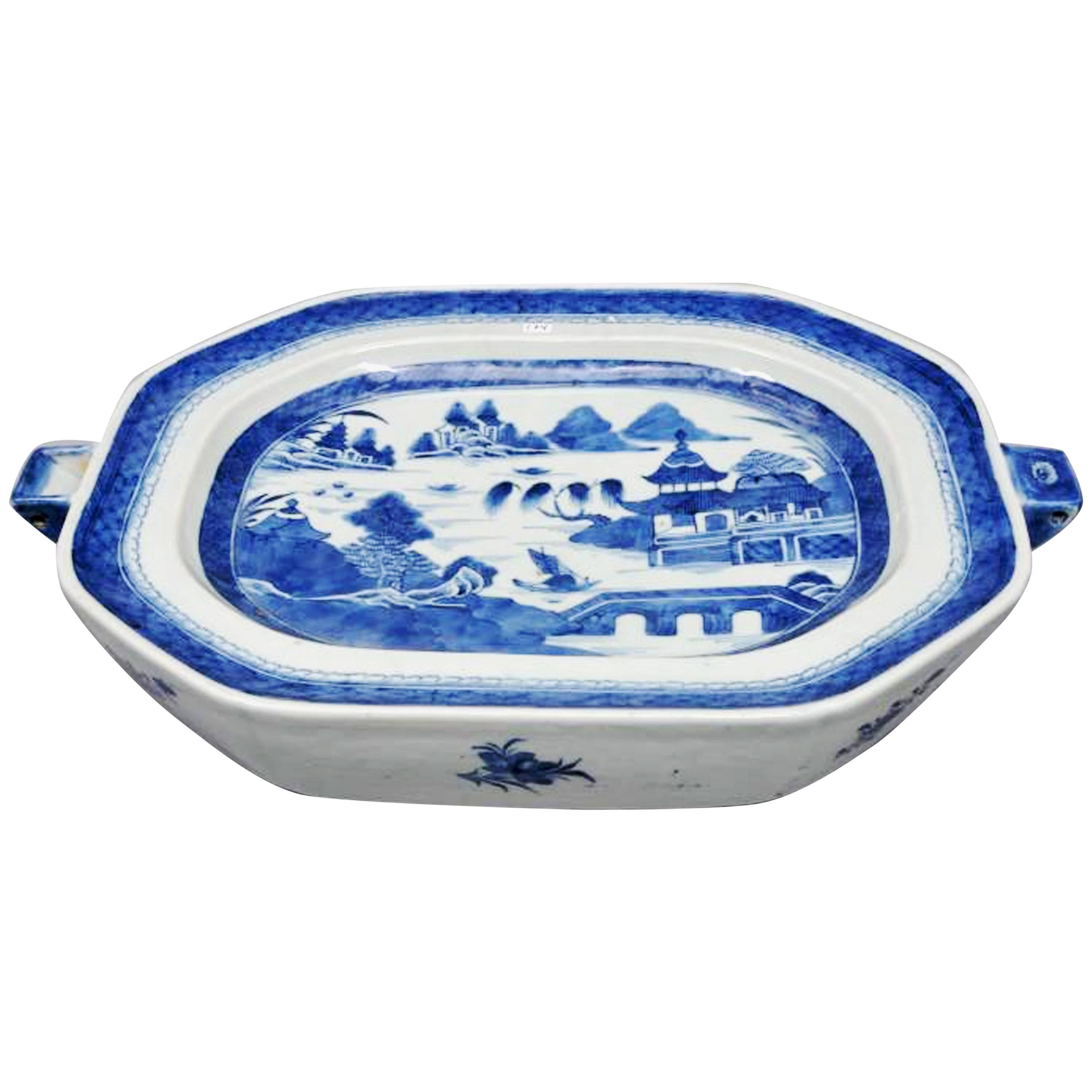 Blue and White Porcelain Tray at 1stDibs