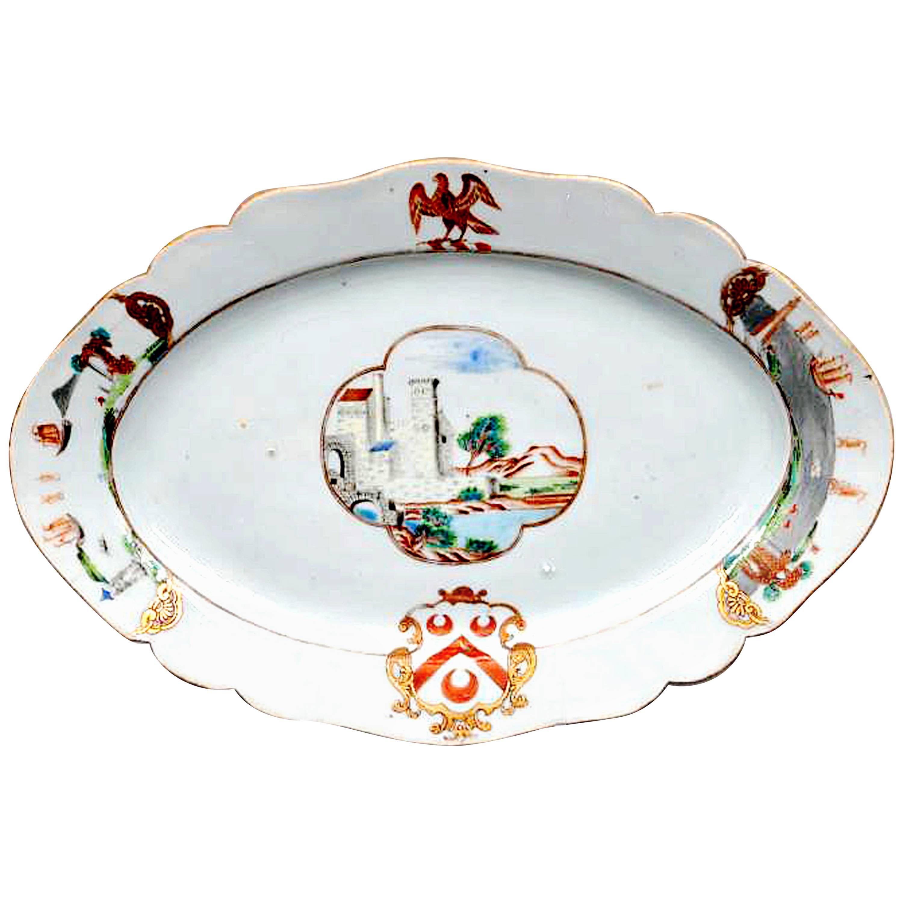 Chinese Rose Porcelain Mandarin Saucer Dish, Early 19th Centuy For Sale ...