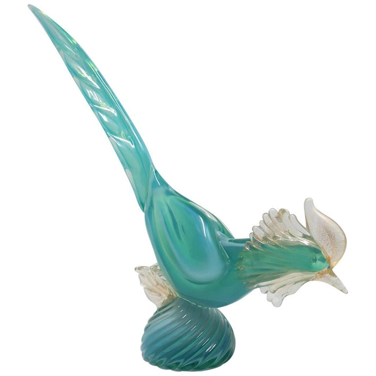 Mid Century Murano Glass Birds on a Branch Sculpture at 1stdibs
