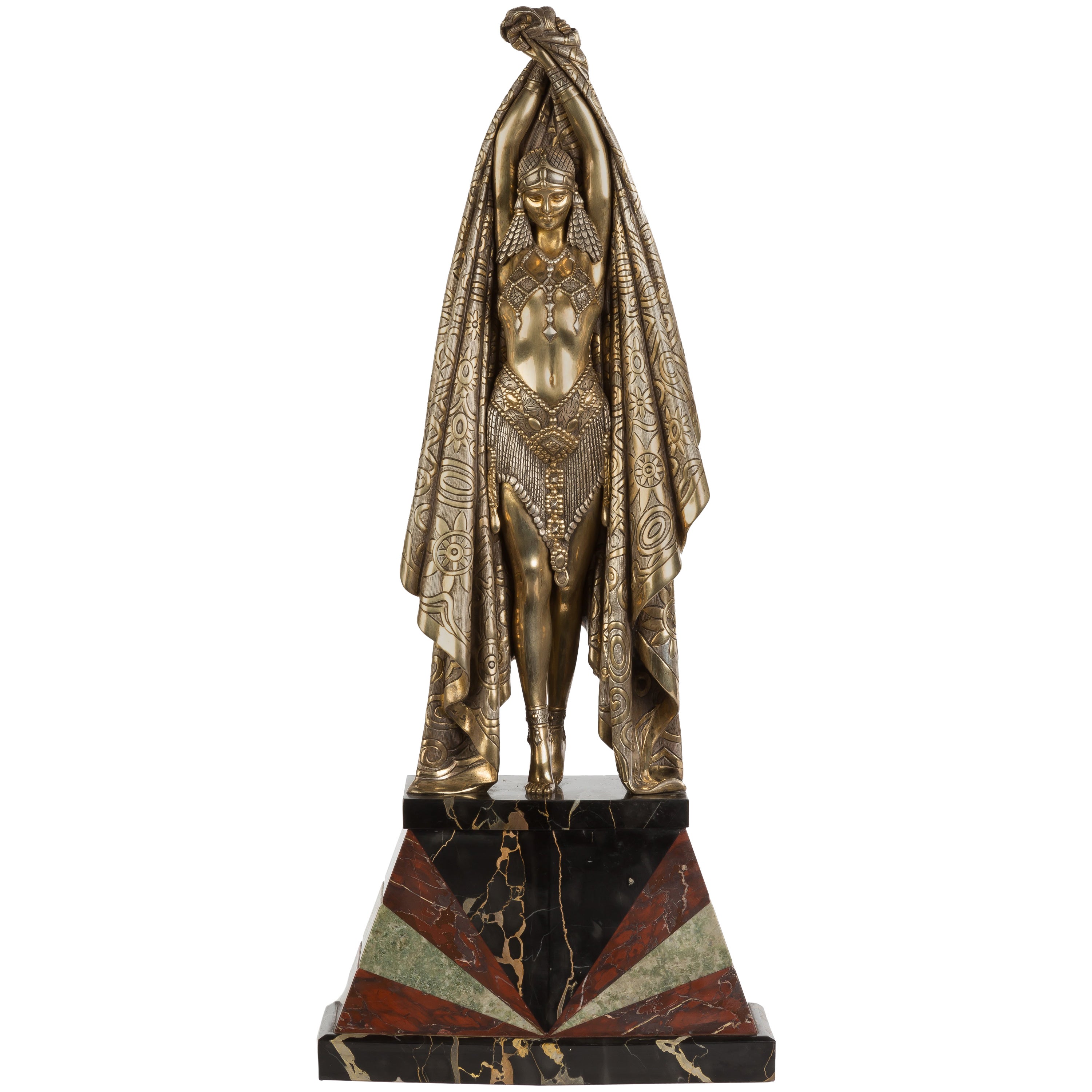 Enormous 1930's Art Deco Sculpture after Chiparus For Sale at 1stDibs