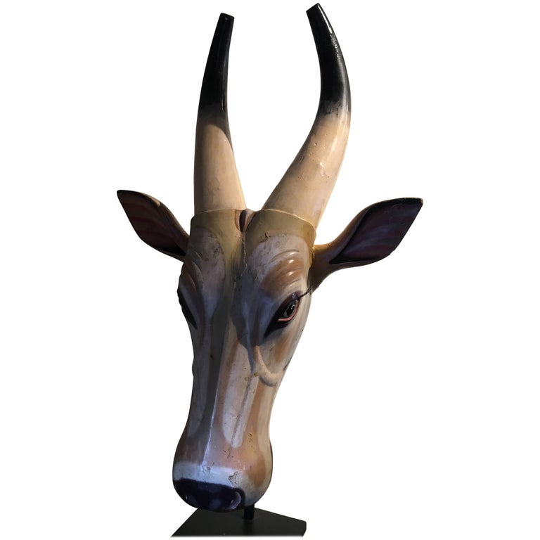 Rare, Indian Sacred Cow Folk Art Mask at 1stDibs