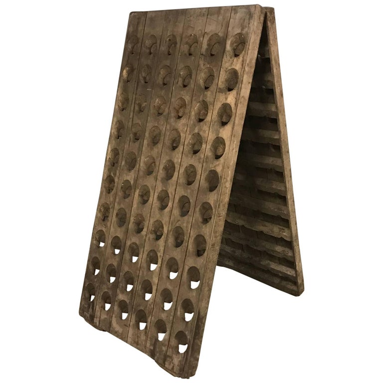 Big French Oak Champagne Riddling Rack For Sale at 1stDibs
