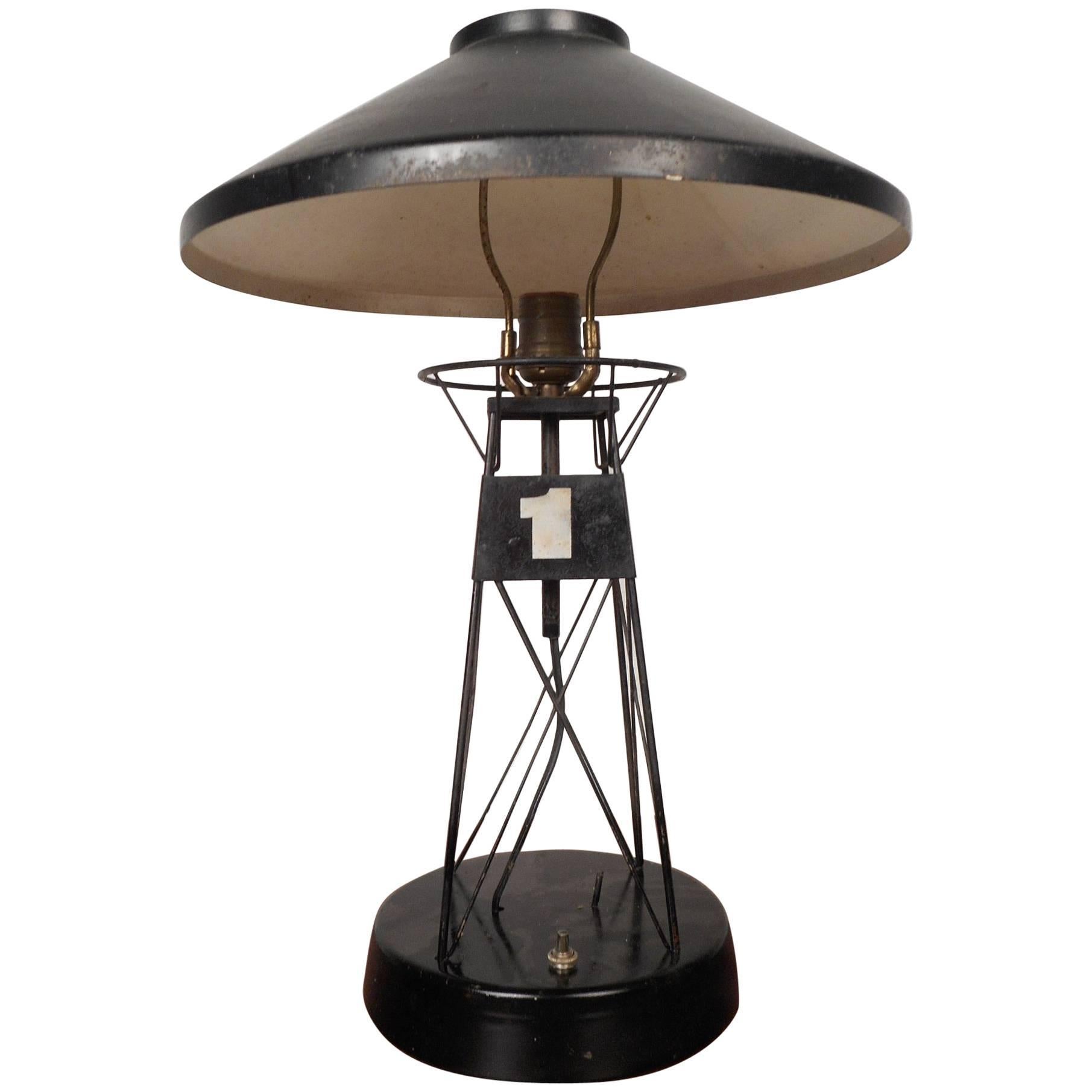 Vintage Nautical Metal Lighthouse Table Lamp For Sale at 1stDibs ...
