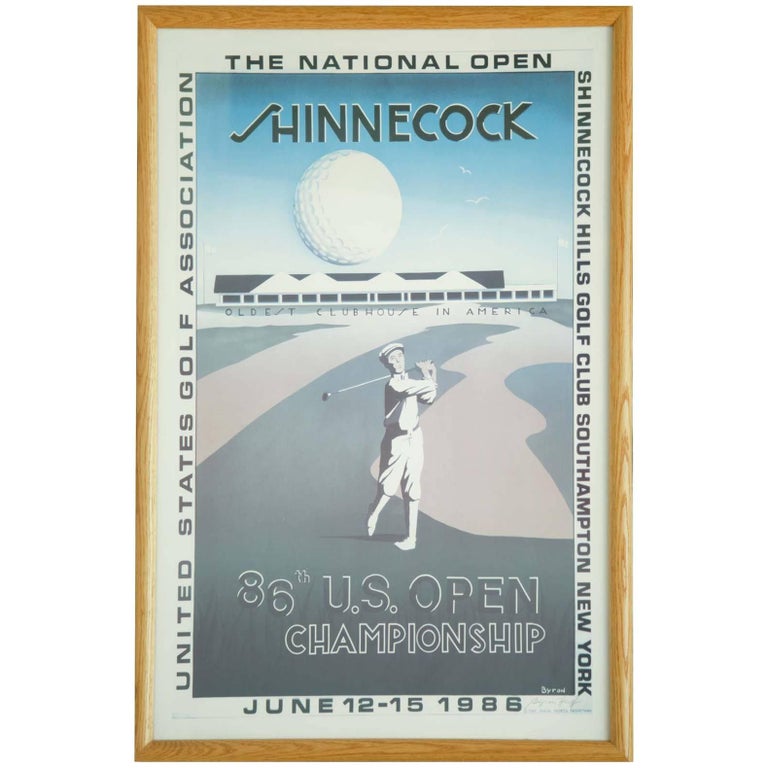 Vintage US Open Golf Poster at 1stDibs