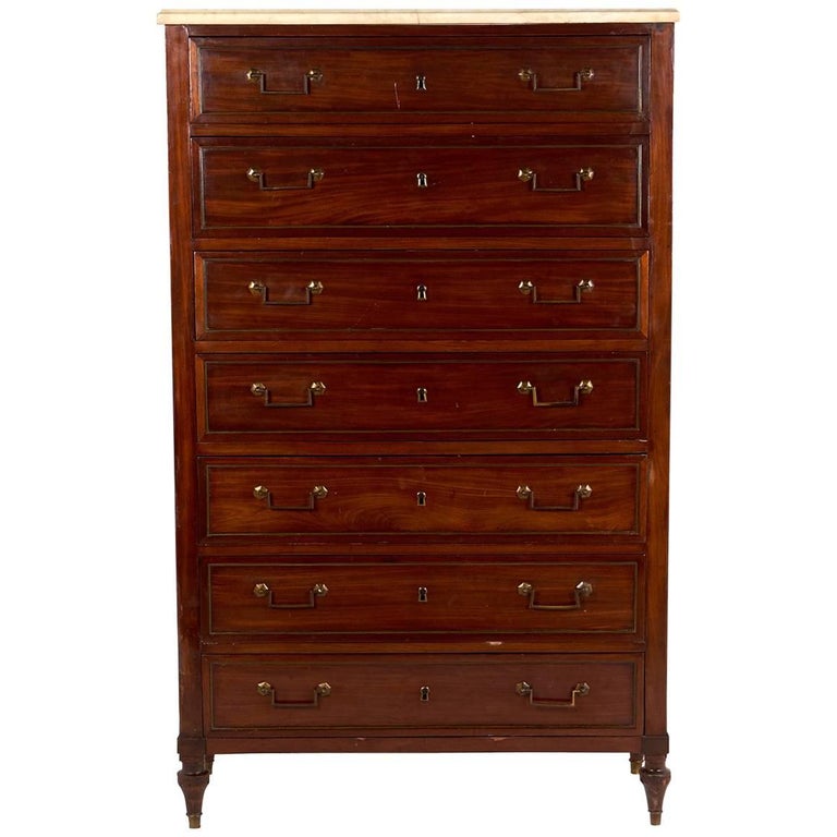 French Mahogany Semainier at 1stDibs