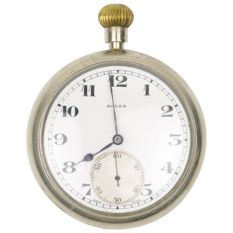 Nickel Cased Rolex British Military Pocket Watch at 1stDibs