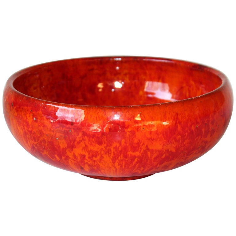 Paul Bellardo Studio Pottery West Village Hot Atomic Chrome Orange Red ...