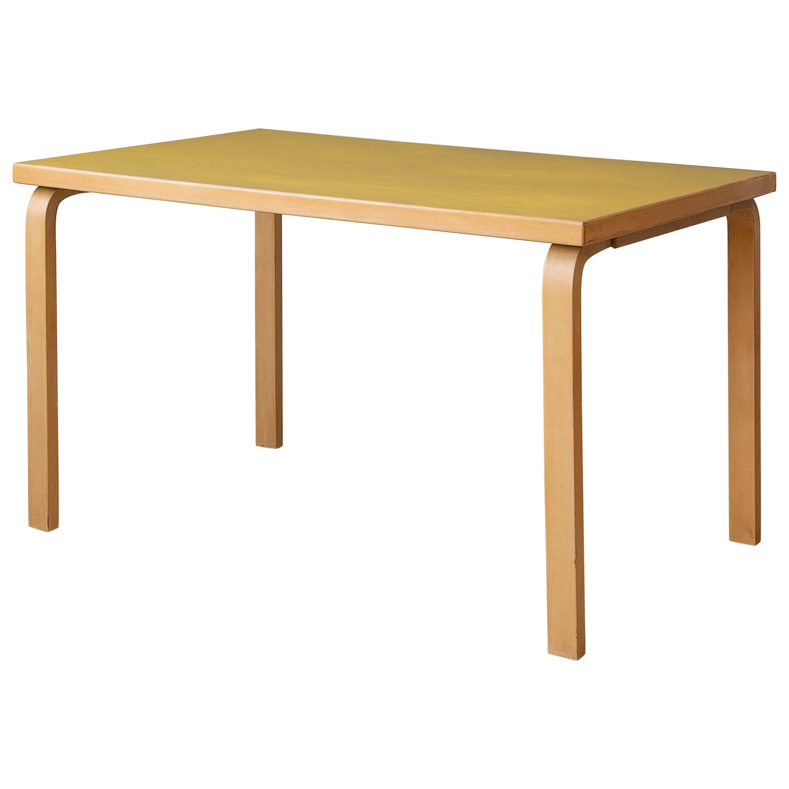 Rare Alvar Aalto Yellow Linoleum Table at 1stDibs