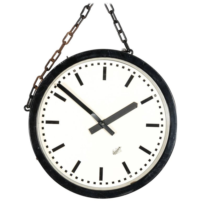 Vintage LM Ericsson Factory Clock at 1stDibs
