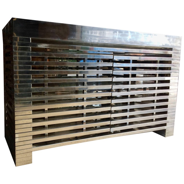 Timothy Oulton Zazenne Steel Sideboard Credenza Medium at 1stDibs
