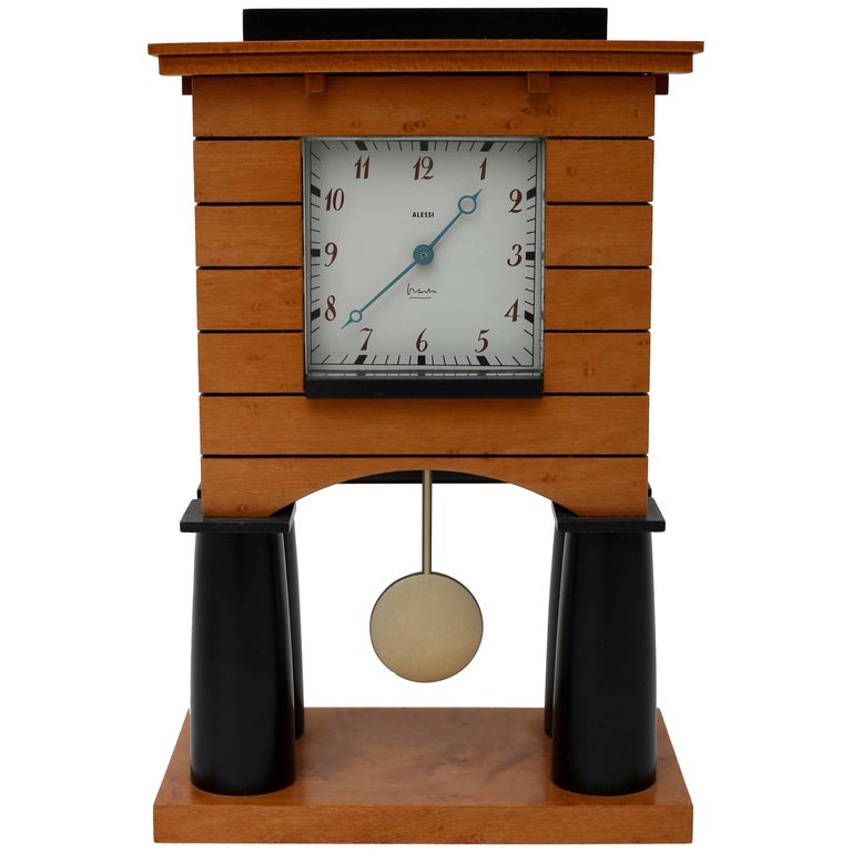Postmodern Mantle Clock for Alessi For Sale at 1stDibs