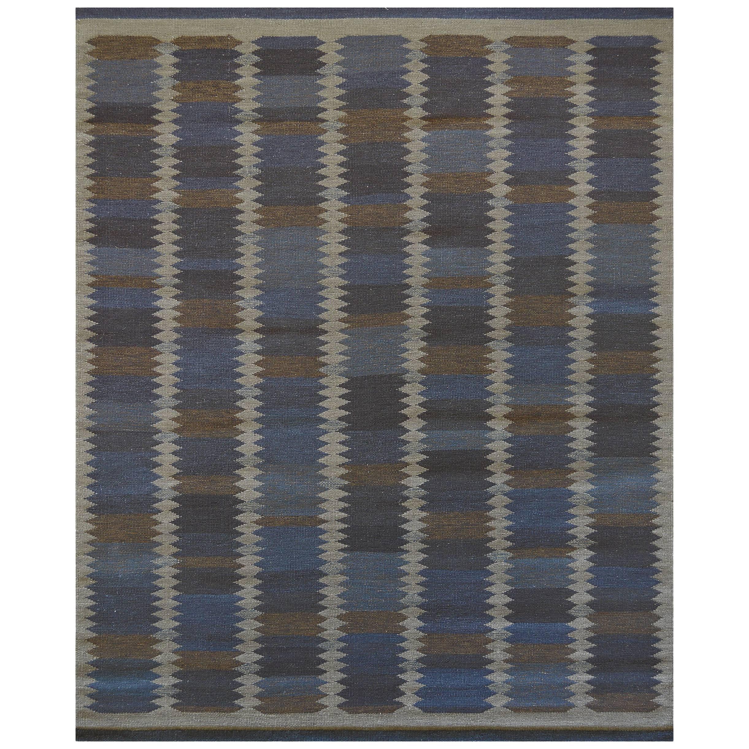 Swedish Flat Weave Rug by Rakel Callander For Sale at 1stdibs