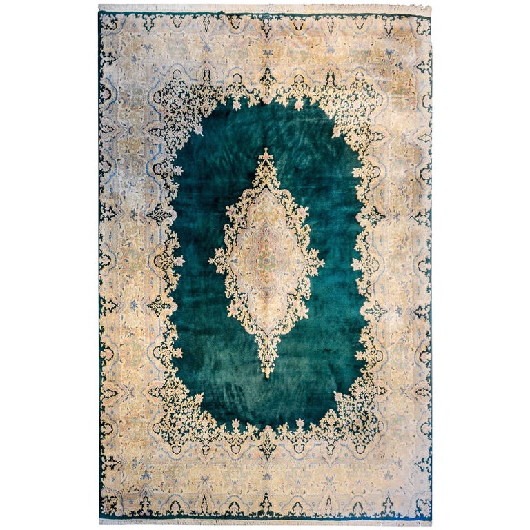 Amazing Mid-20th Century Kirman Rug For Sale at 1stDibs