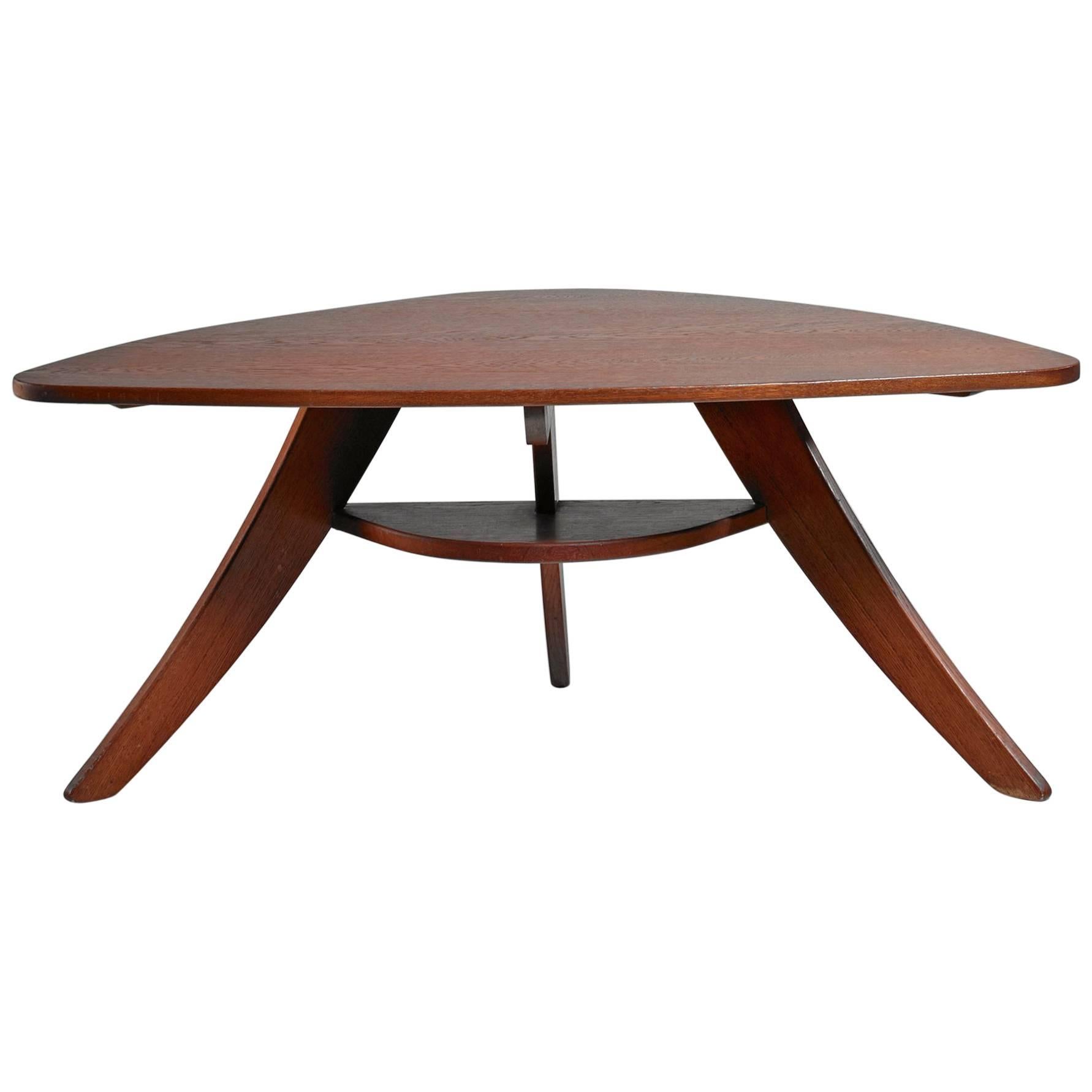 Two-Tier Triangle Shaped Coffee Table, Netherlands, 1950s For Sale at ...