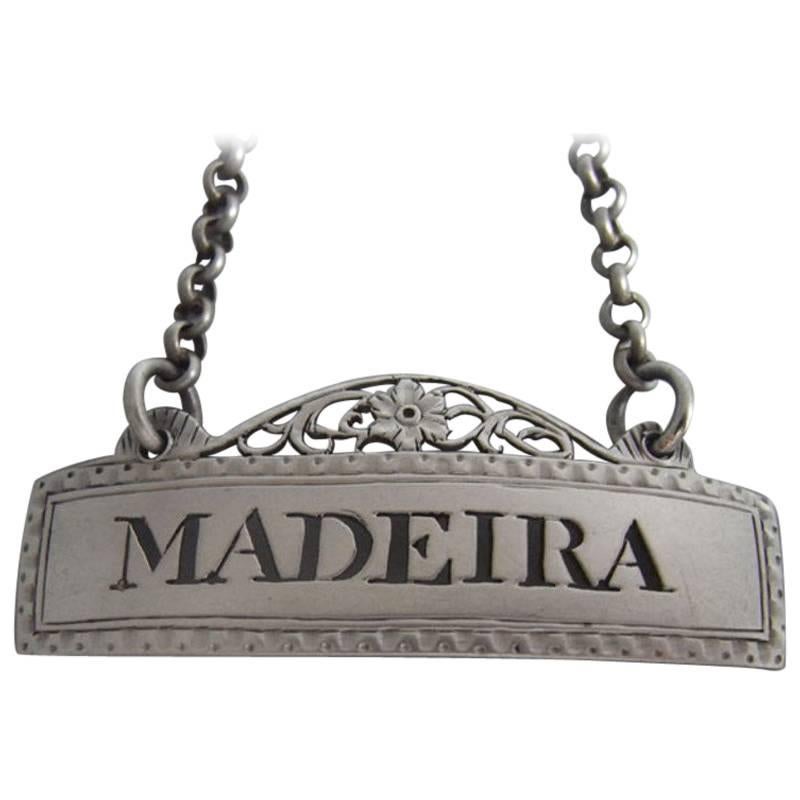 George III Wine Label, London, circa 1786-1791, Hester Bateman For Sale ...