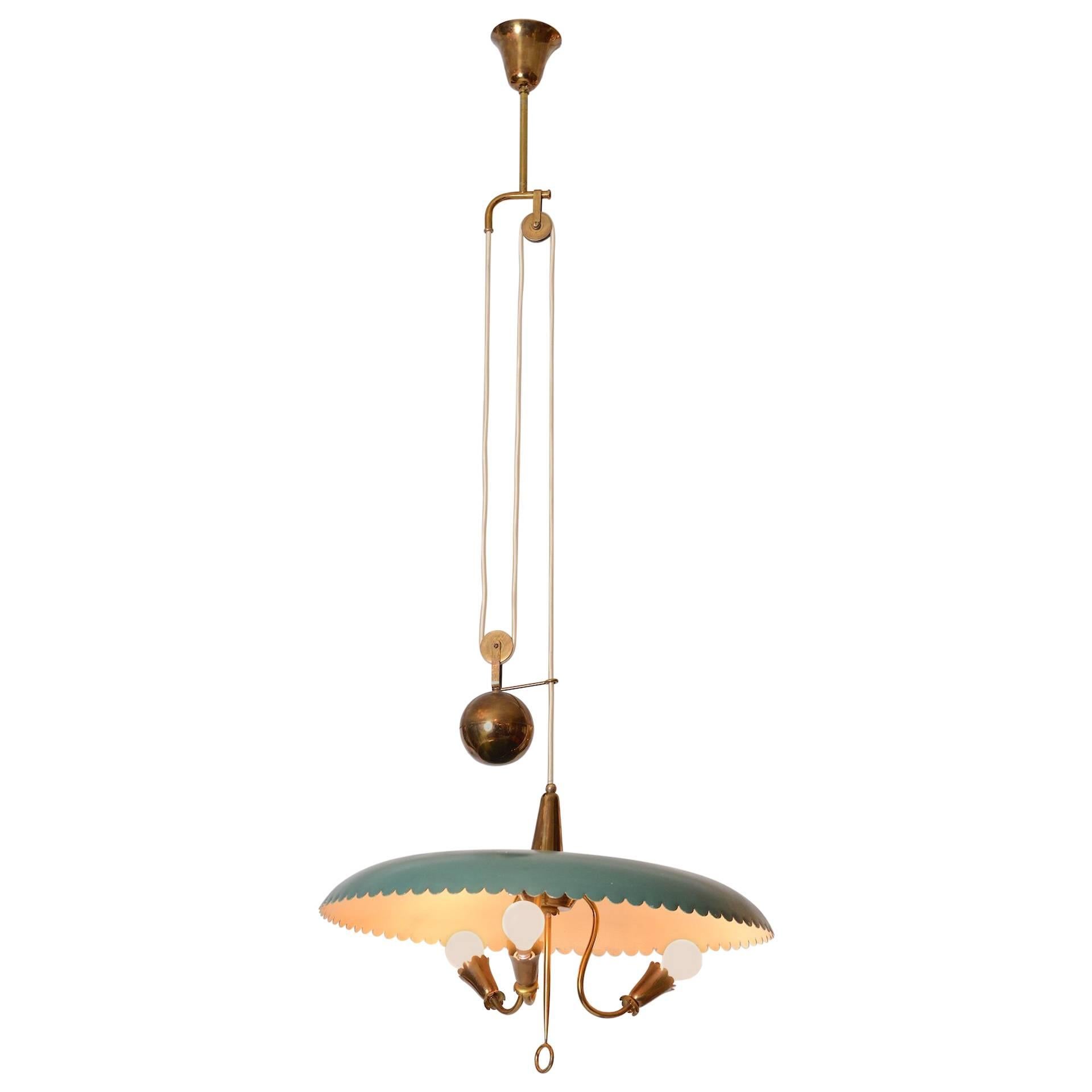 Counterbalance Pendant Light, circa 1950 at 1stDibs