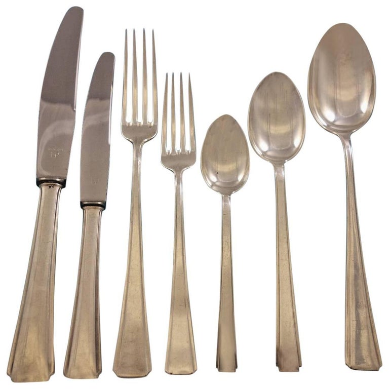 Service de couverts en argent Yugoslavia 800 moderne classique pour 12 ...