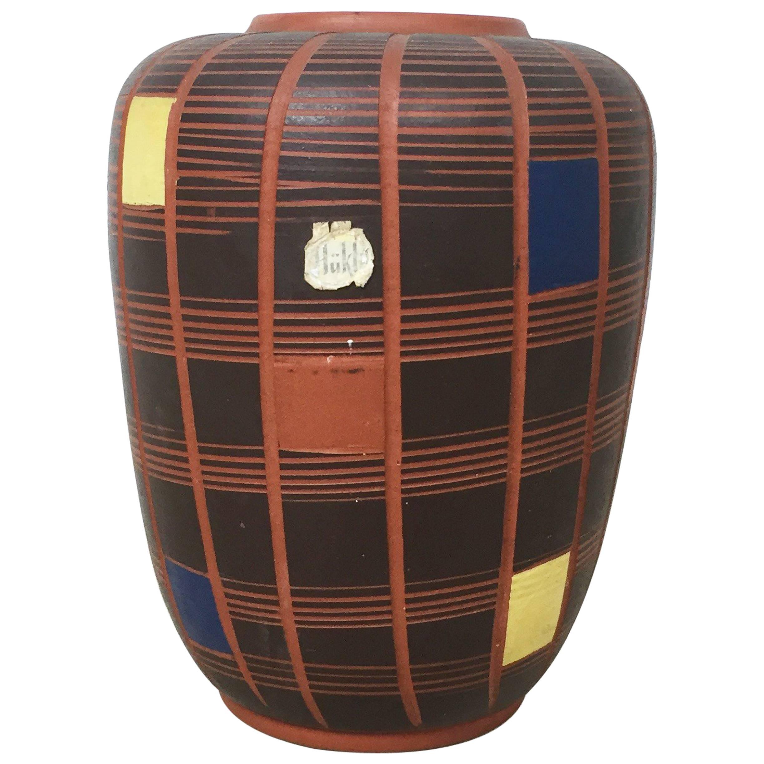 Vintage 1960s Cubic Ceramic Pottery Vase by Hükli Ceramic, Germany For ...