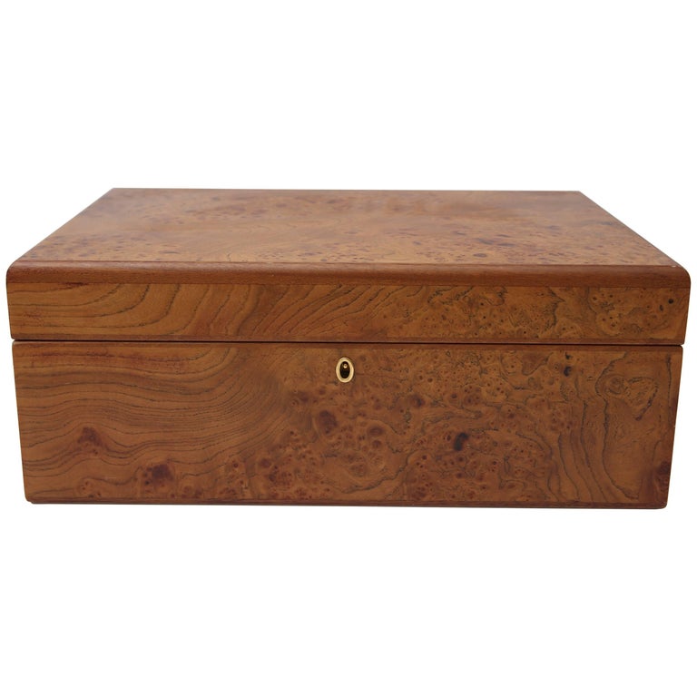 Agresti Humidor Cigar Box in Burl Wood at 1stDibs | wooden humidor ...