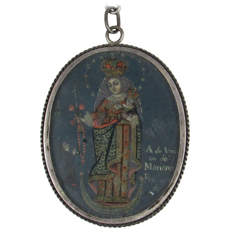 Rare Early 19th Century Spanish Colonial Two-Sided Reliquary at 1stDibs