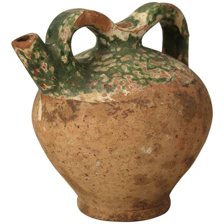 Antique French Pottery Jug at 1stDibs