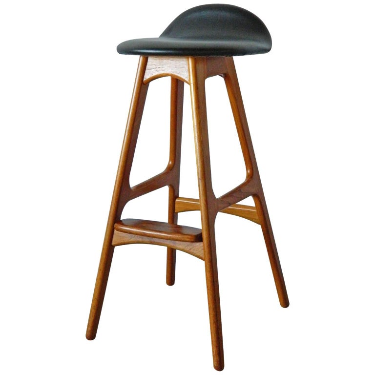 Eric Buck Teak Bar Stool at 1stDibs