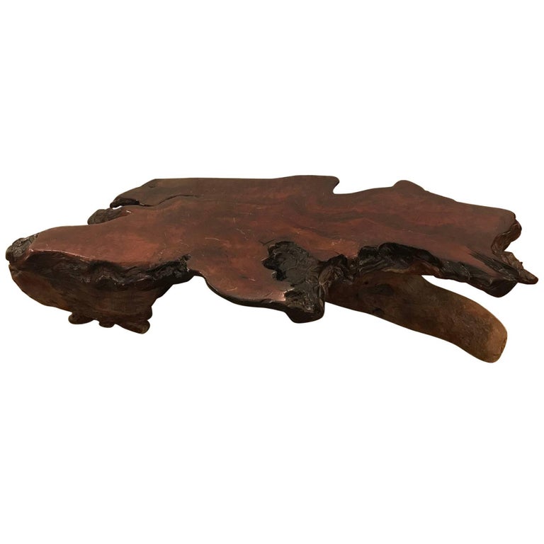 Very Dramatic Organic Nakashima Style Large Root Wood Coffee Table at ...