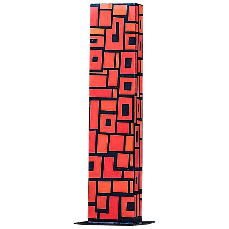 Contemporary Outdoor Large Abstract Steel Painted Sculpture, Model ...